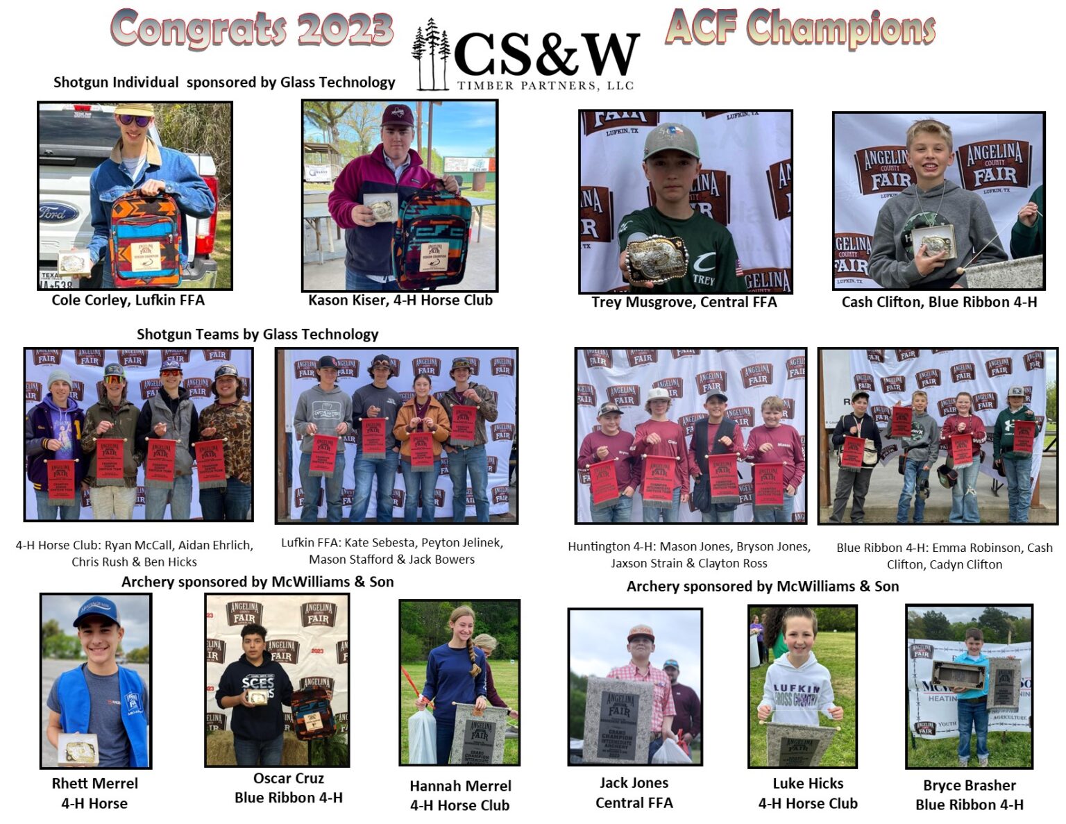 Champions Board – Angelina County Fair