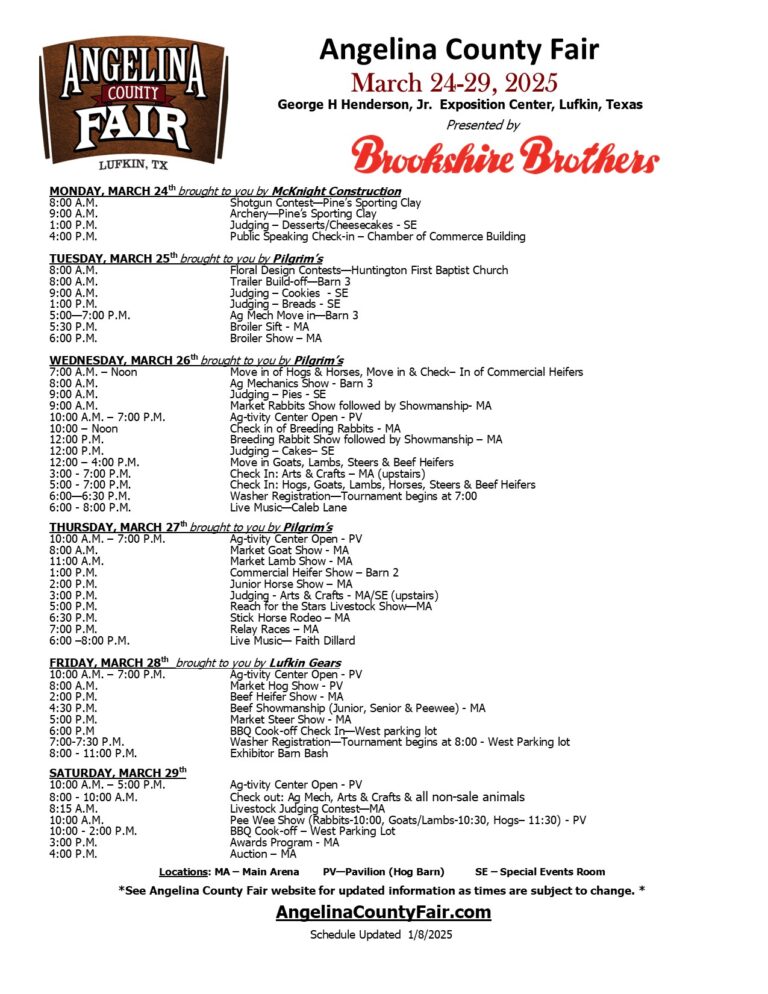 Exhibitors – Angelina County Fair