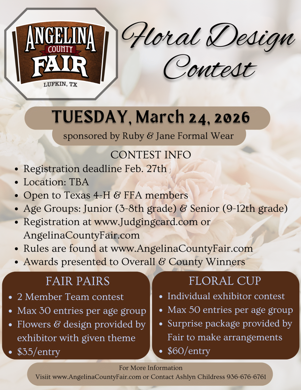 Floral Design Contest – Angelina County Fair